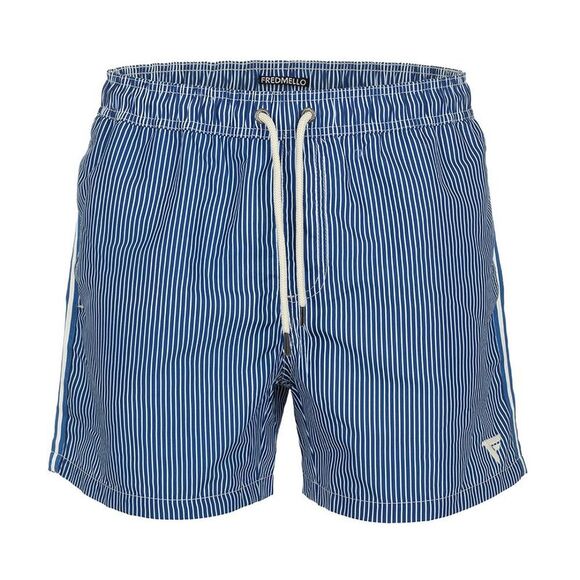 Fred Mello | Swim | Fred Mello Blue Striped Swimsuit With Embroidered ...